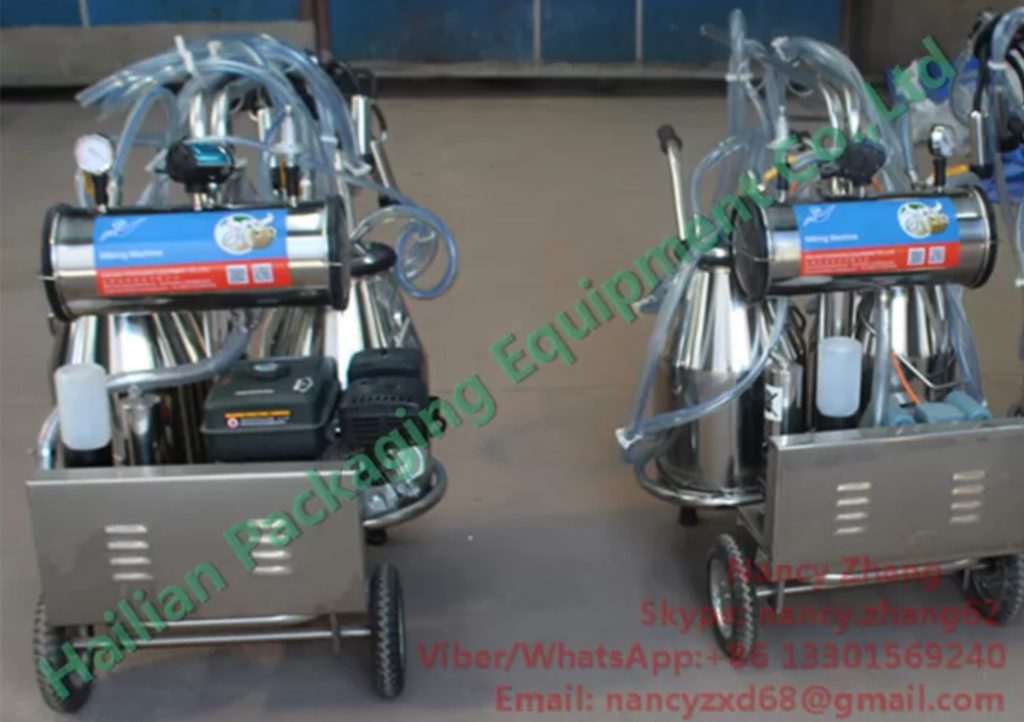Small Dairy Farm Machinery Cow Mobile Milking Machine Automatic Milking ...